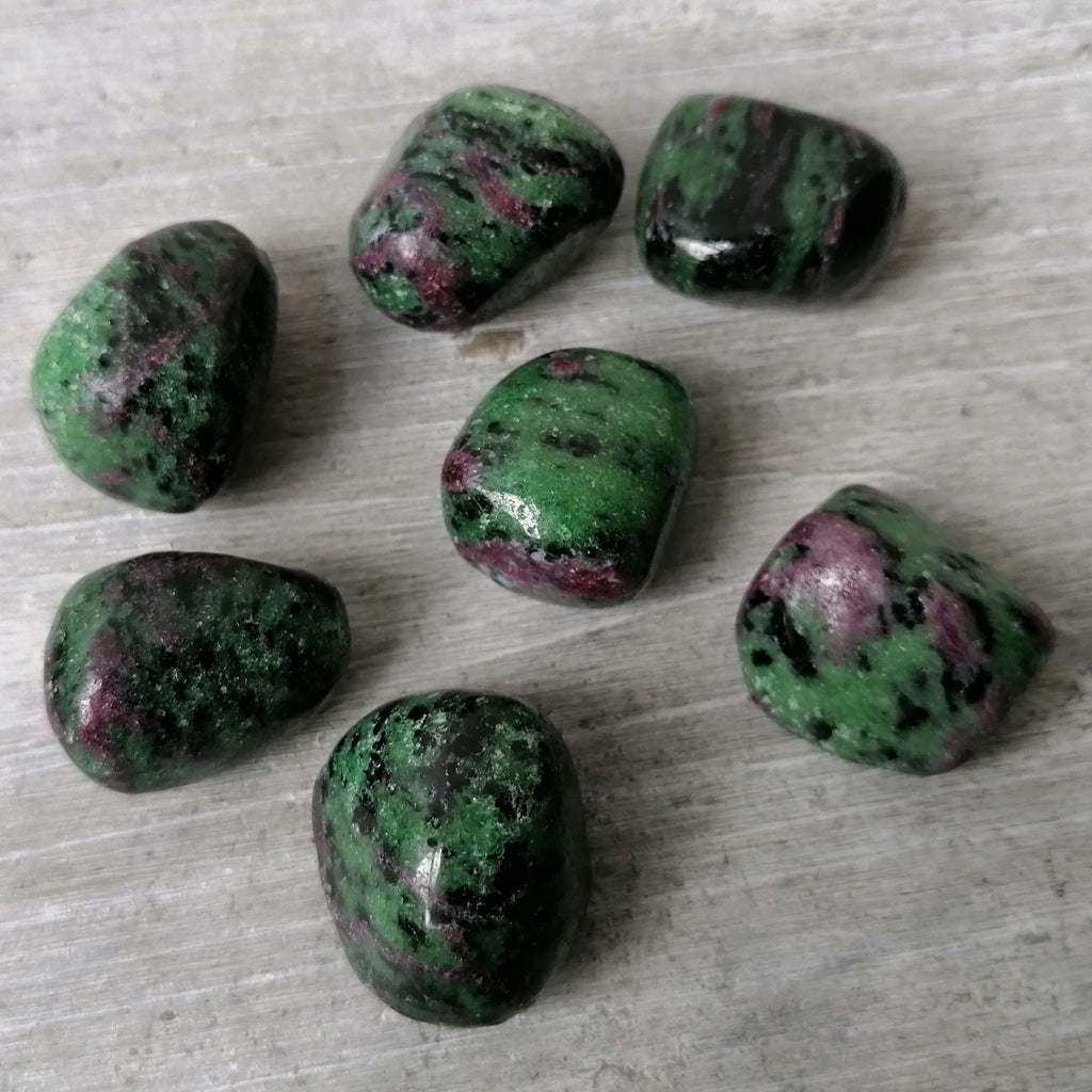 Ruby Zoisite Tumblestone – All About The Box